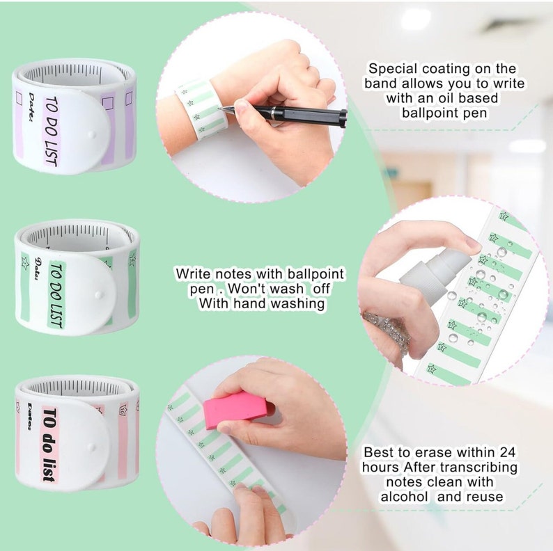 NURSE Silicone Wristband Notepad, Reusable Erasable Silicone Wrist to ...