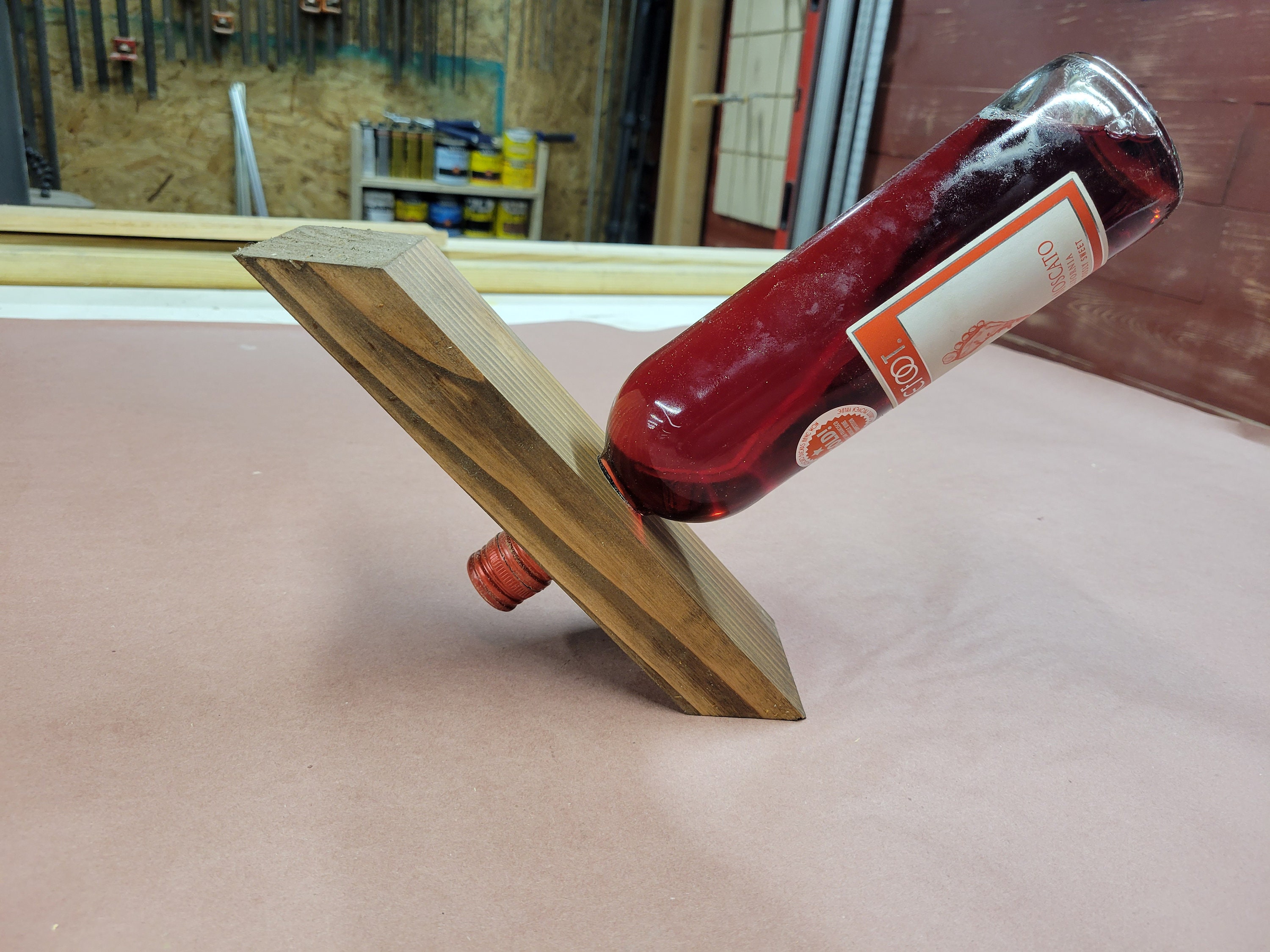 Balancing Wine Bottle Holder Build Plans Floating Wine Bottle - Etsy