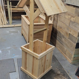 Wishing Well Planter Box Build Plans: DIY Cedar Wood (digital Download ...