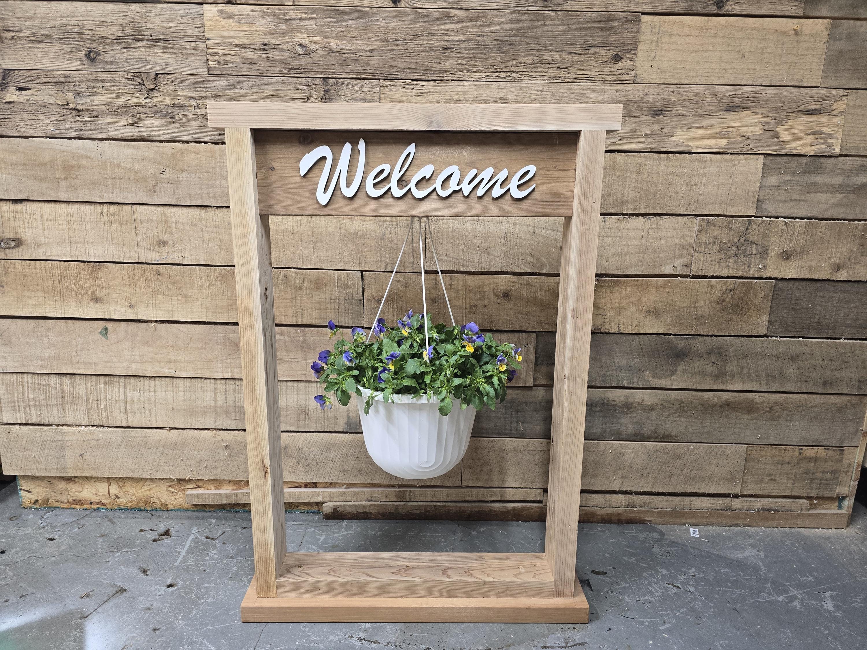 Hanging Flower Basket Stand Build Plans: Beginner Woodworking (digital ...