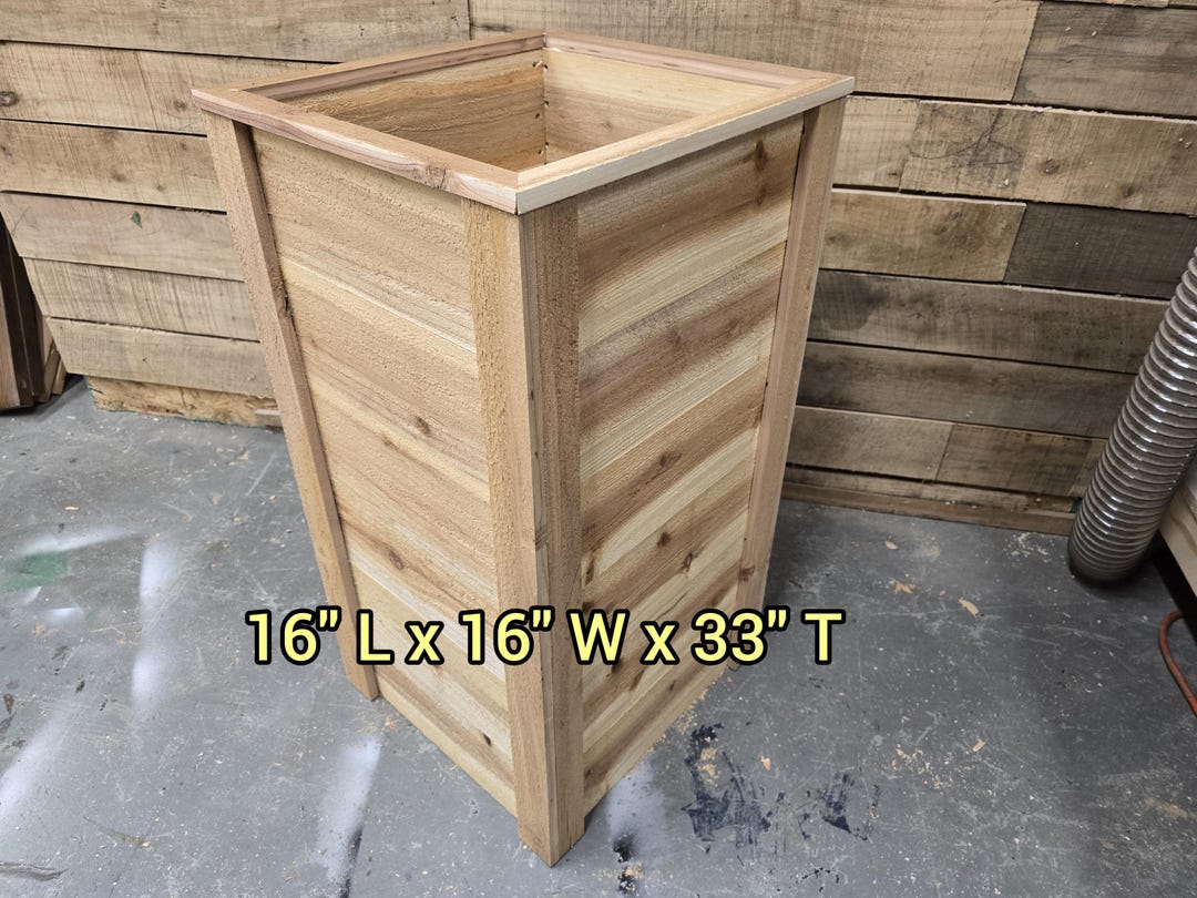 Tall Cedar Planter Box Build Plans: DIY Woodworking (digital Download ...