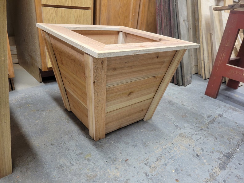 Planter Box Build Plans Diy Planter Box Cedar Flower Box - Etsy