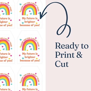 Printable Teacher Appreciation Gift Tag End of School Year | Etsy