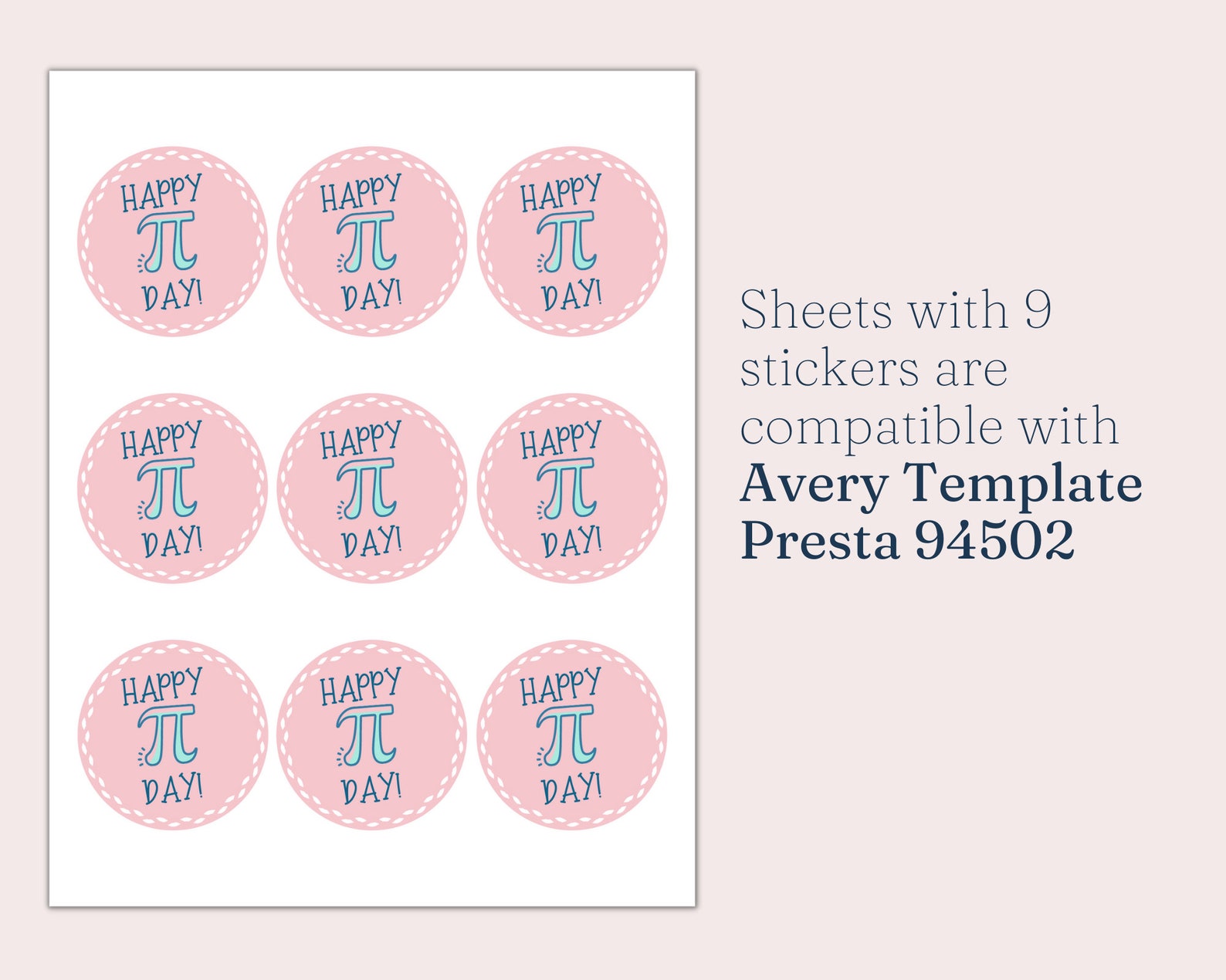 Pi Day Printable Bundle Pi Day Stickers Math Stickers - Etsy