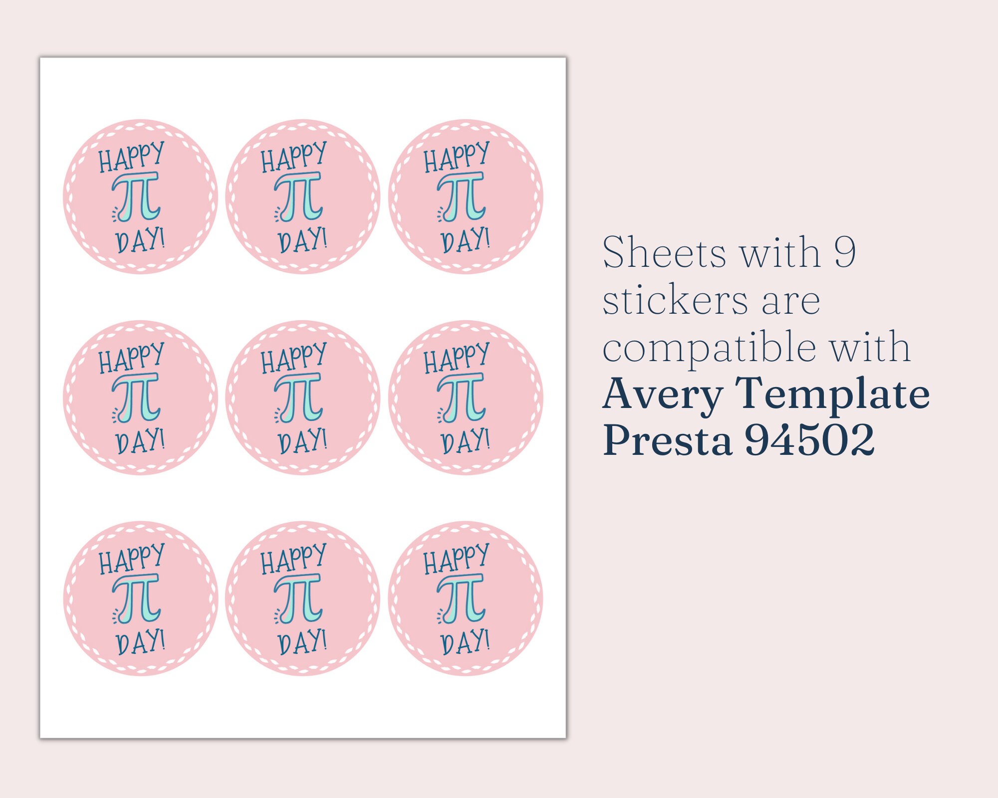 Pi Day Printable Bundle Pi Day Stickers Math Stickers - Etsy