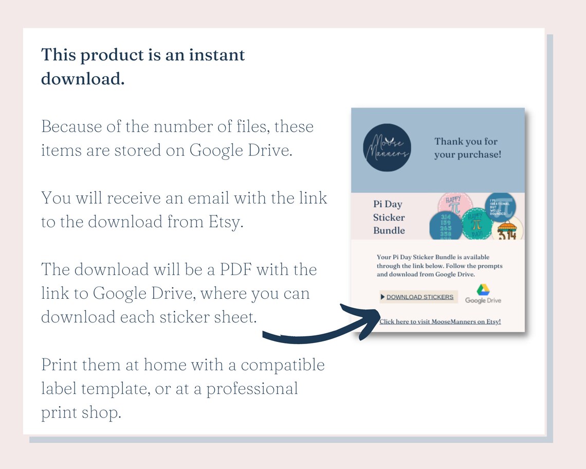 Pi Day Printable Bundle Pi Day Stickers Math Stickers - Etsy