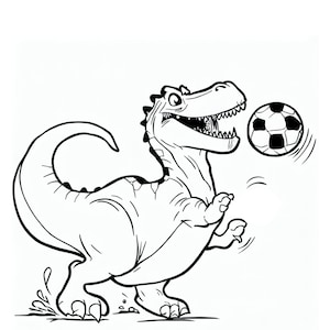 Cute Dinosaurs Get Active: A 34-page Sports-themed Coloring Book for ...