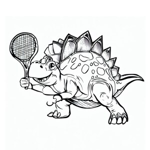 Cute Dinosaurs Get Active: A 34-page Sports-themed Coloring Book for ...