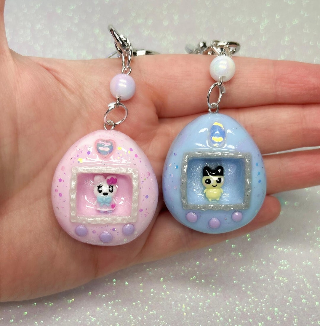 Tamagotchi Charm Keychain Little Mametchi Lovelitchi Kawaii - Etsy