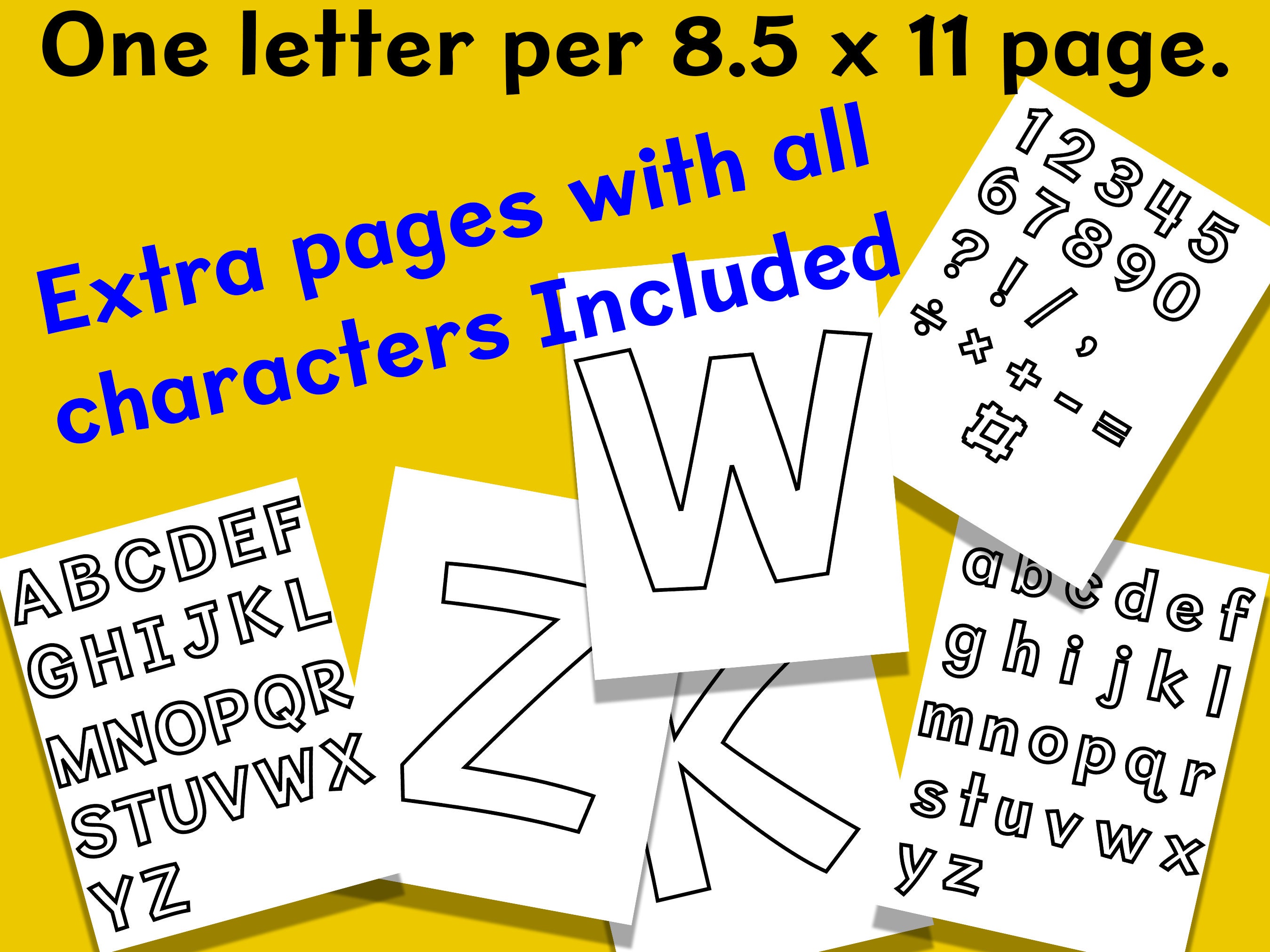 Giant Color and Cut Letters - Etsy