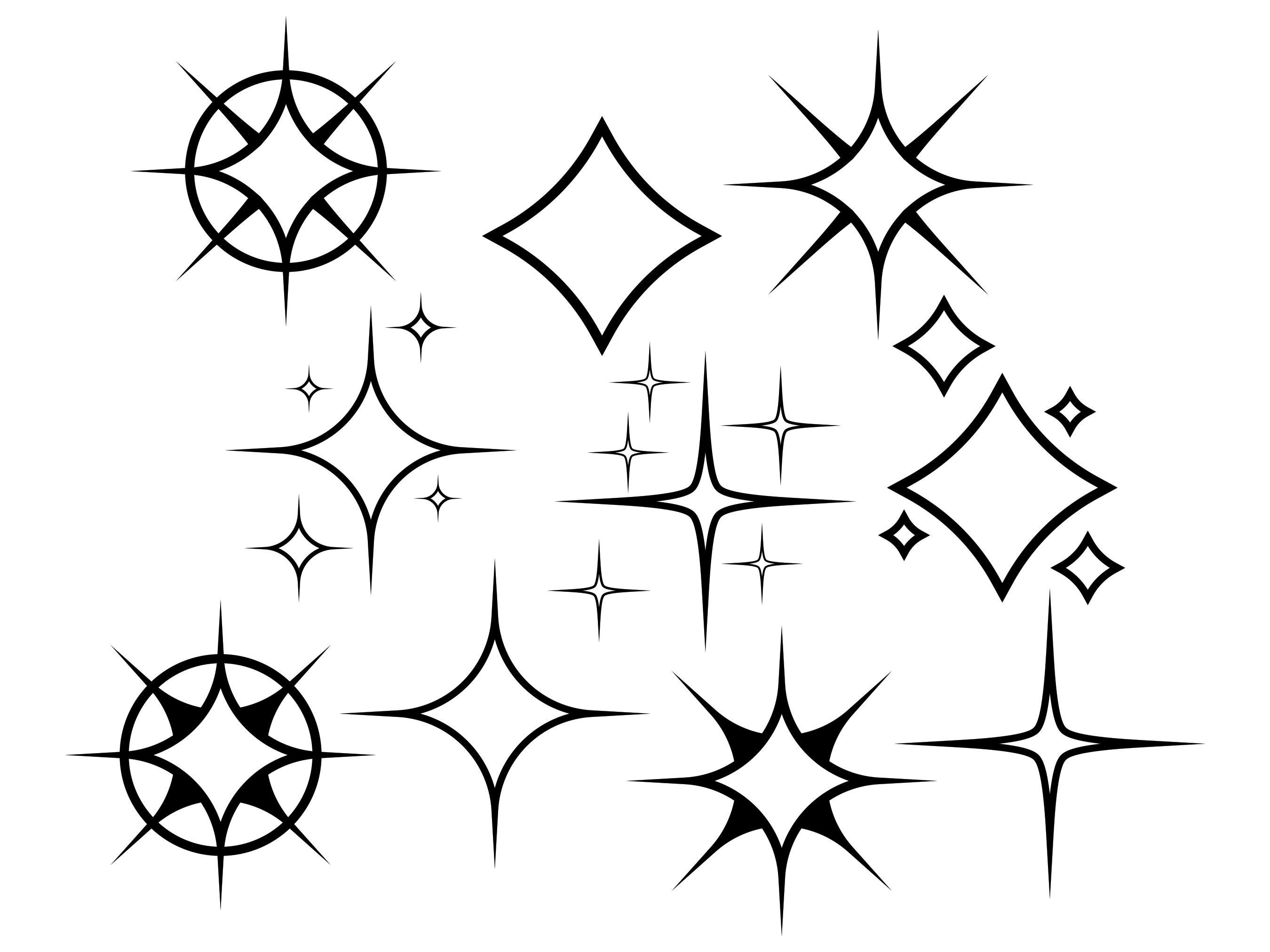 100 Estrellas Archivos Digitales svg dxf png eps - Etsy México