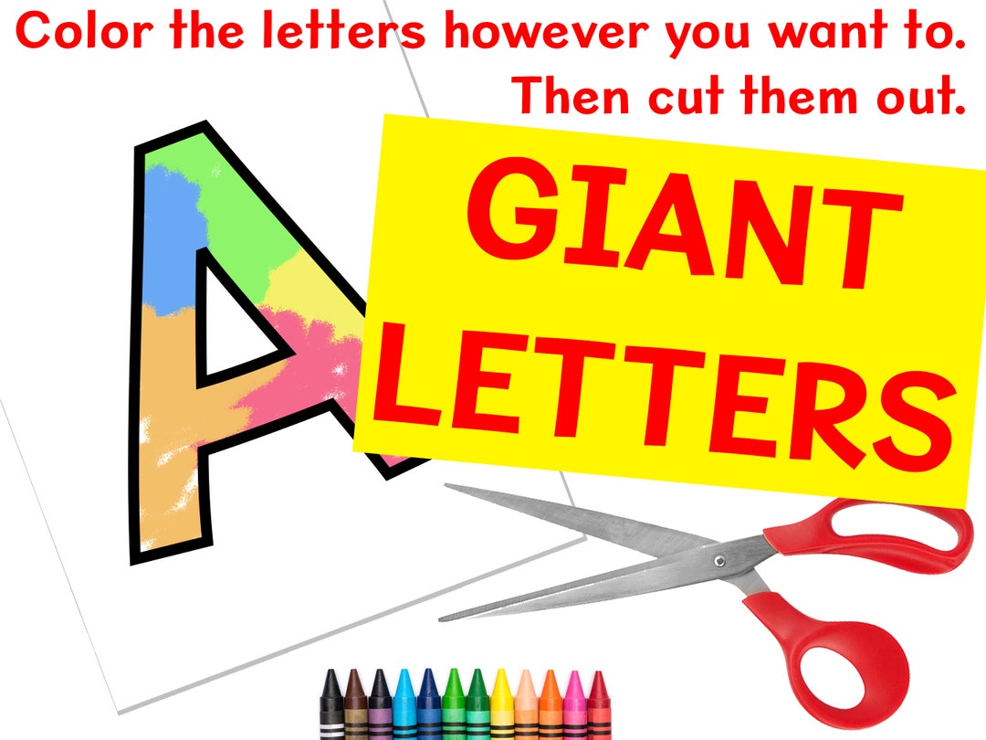 Giant Color and Cut Letters - Etsy