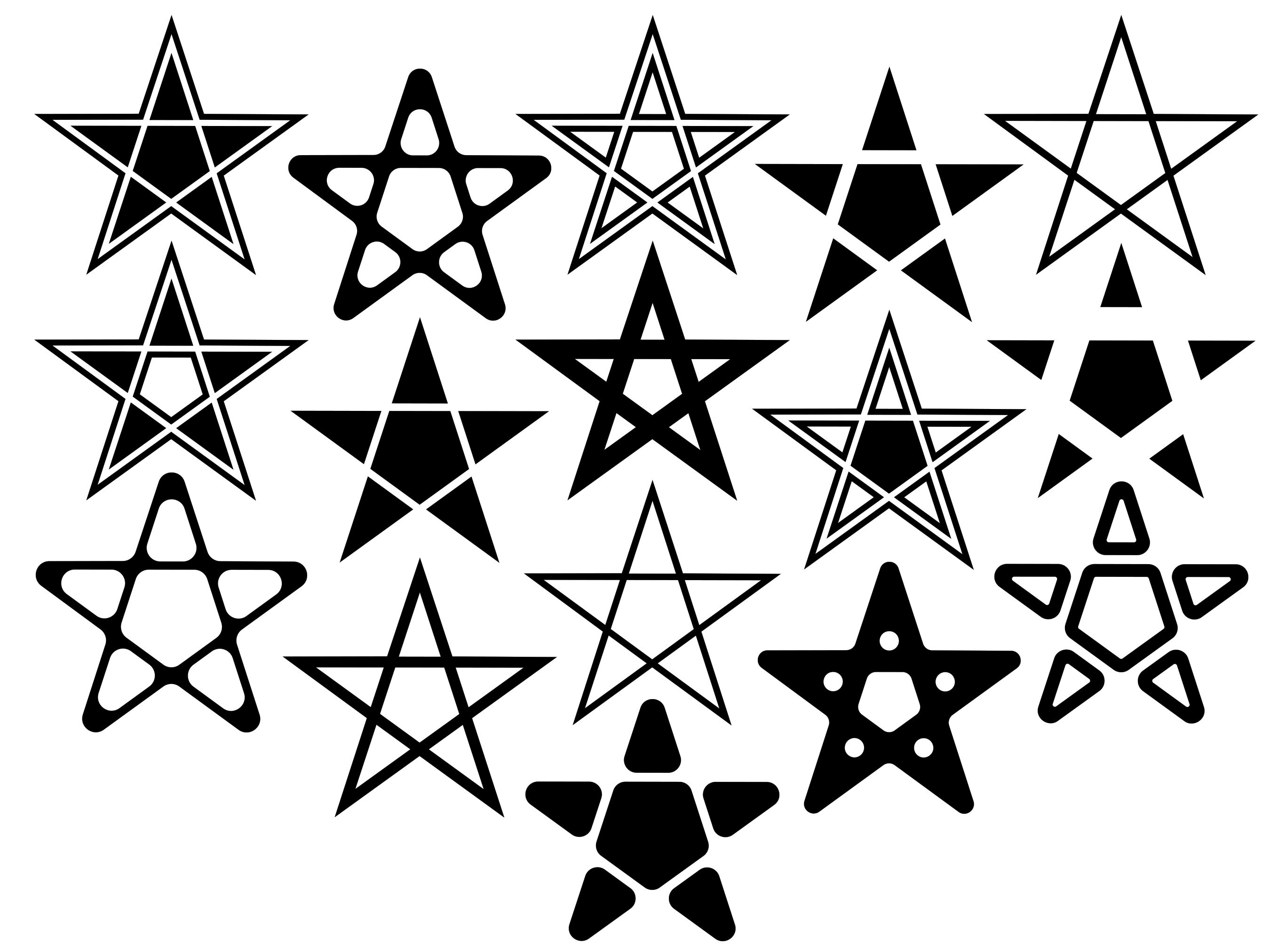 100 Estrellas Archivos Digitales svg dxf png eps - Etsy México