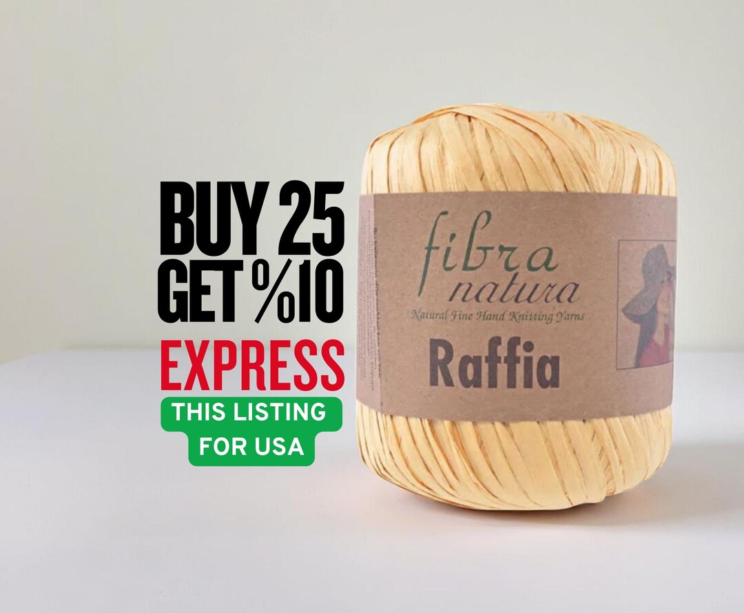 Himalaya Fibra Natura Raffia Yarn: Natural Paper String, Crochet ...