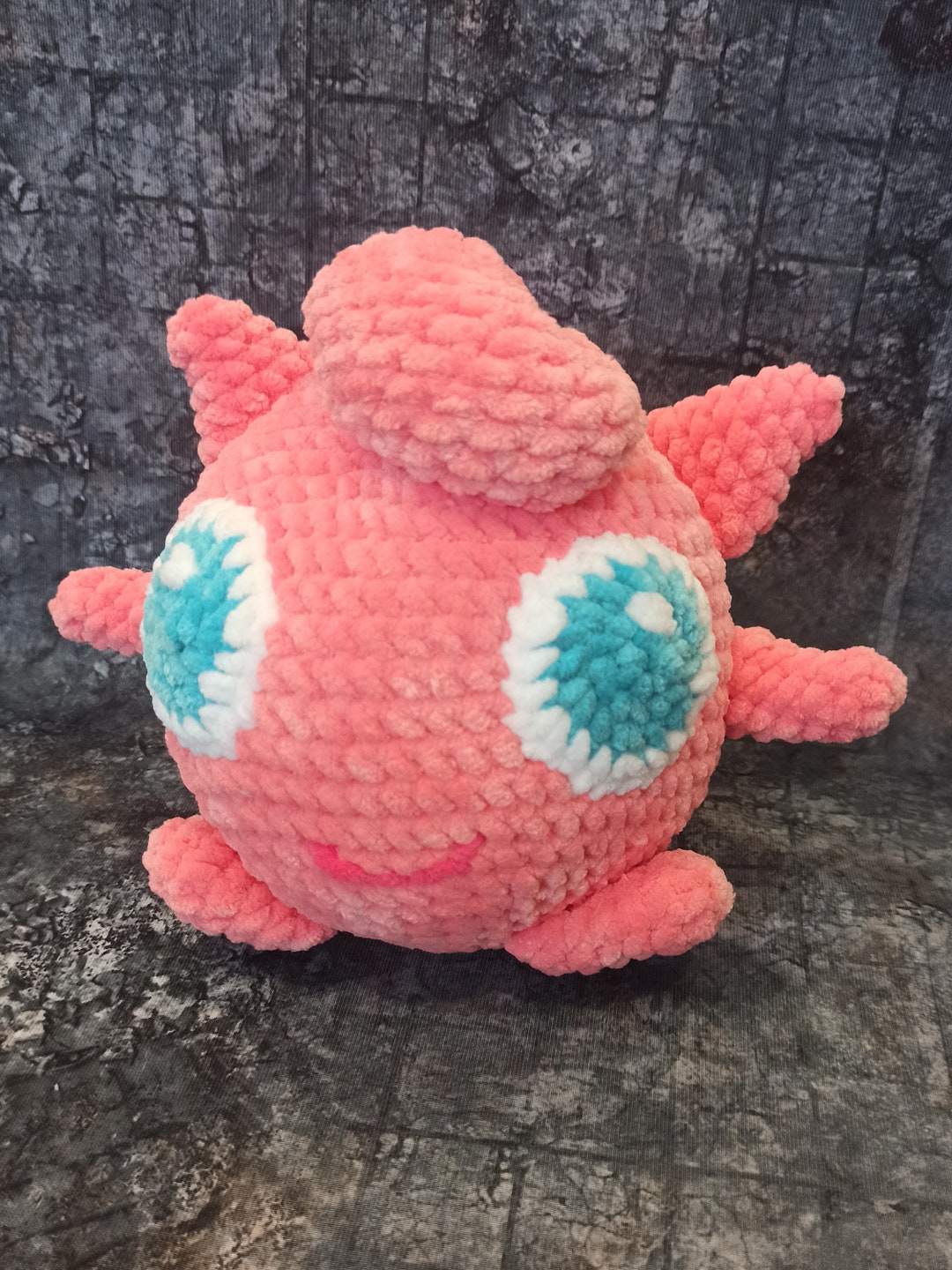 Jigglypuff Based Stuffed Crochet Toy Plushie Amigurumi Gift Decoration ...
