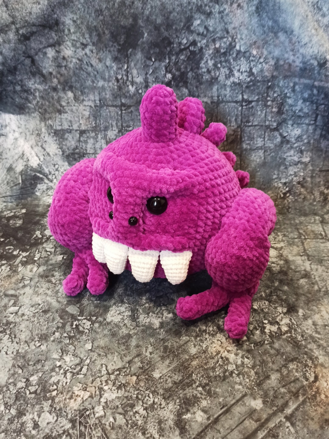 Toothy Monster Squik Inspired Crochet Plush - Etsy