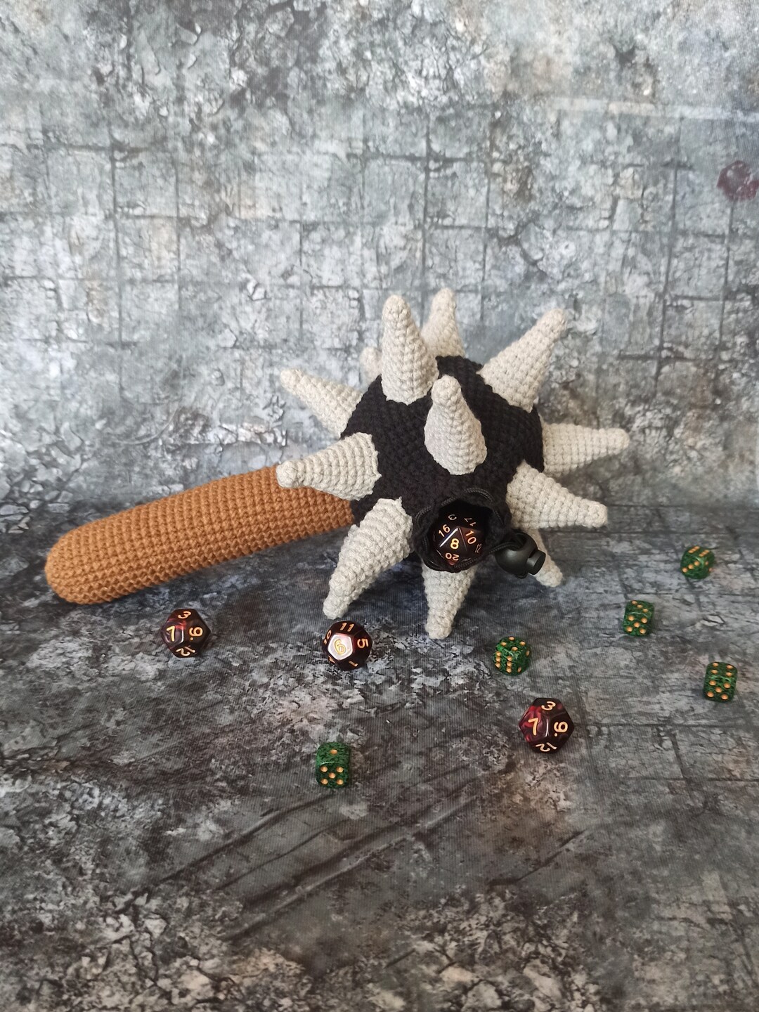 Dice Bag Flail Mace and Chain Weapon Crochet - Etsy