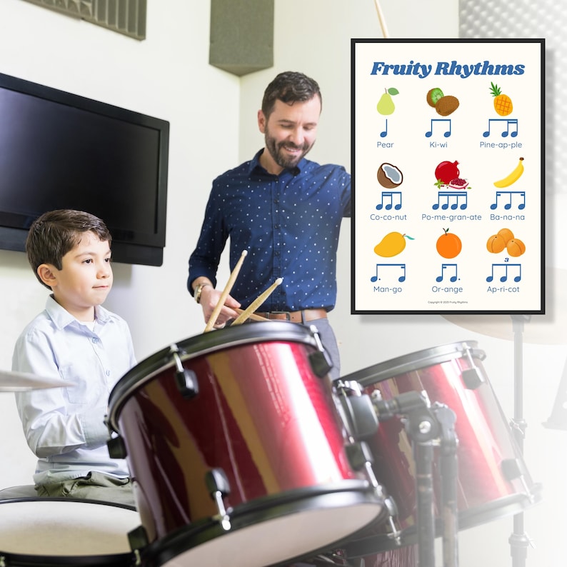 Fruity Rhythms Poster Digital Download - Fun Learning Tool for Music ...