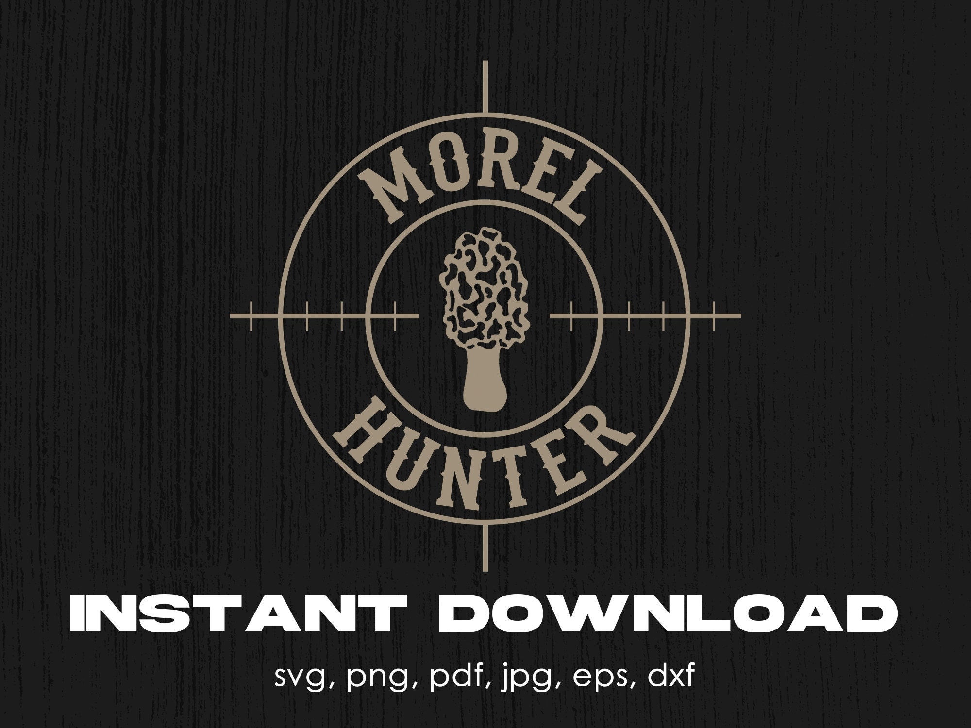 Digital Morel Mushroom Cut File SVG Instant Download scalable png dxf ...