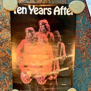 Rare 1970s Ten Years After Alvin Lee Vintage Poster Blues Rock ...