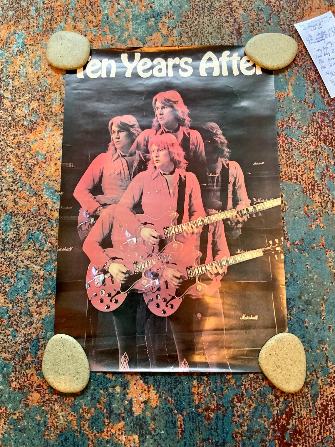 Rare 1970s Ten Years After Alvin Lee Vintage Poster Blues Rock ...