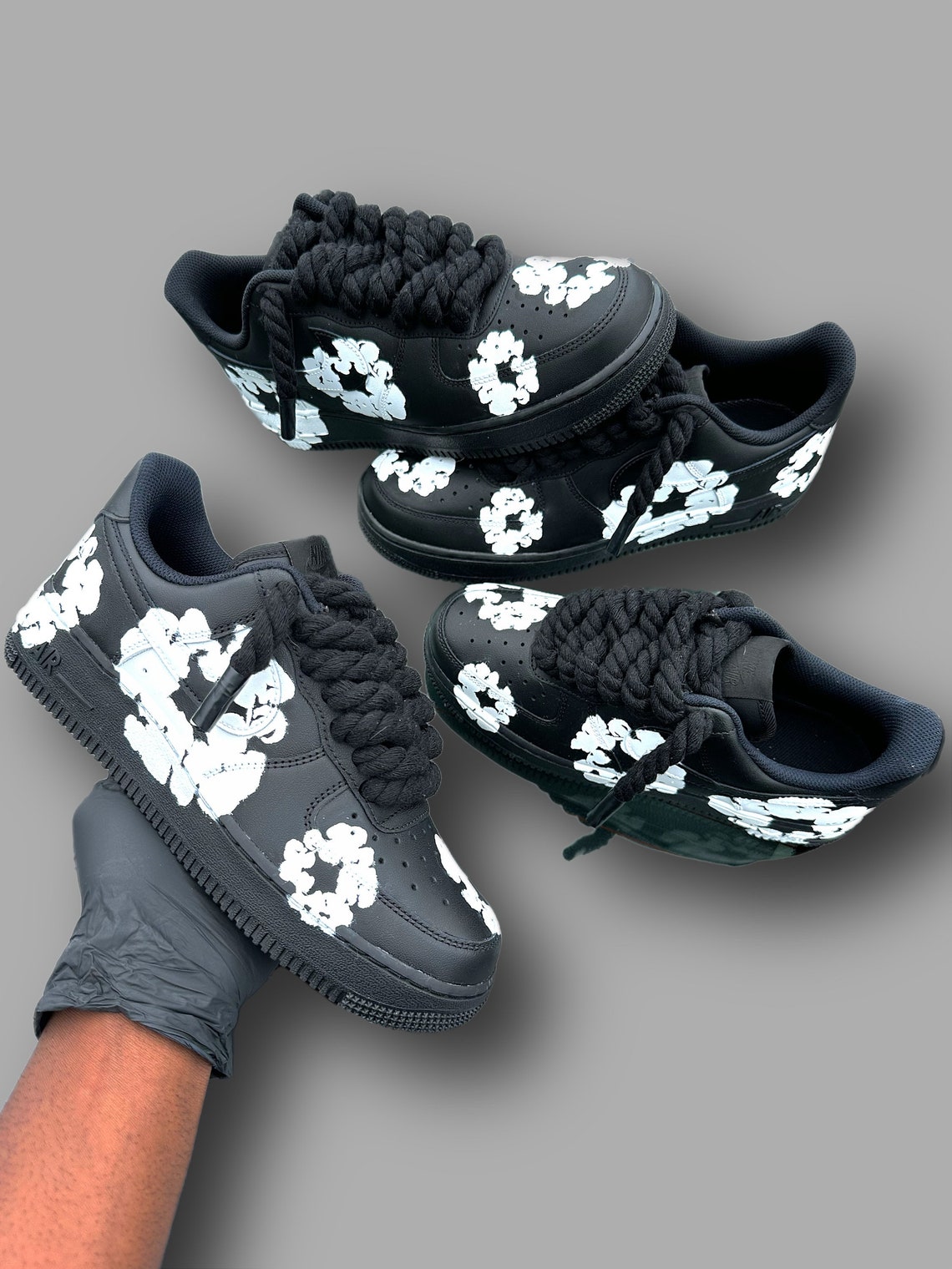 Custom Denim Tears Hand Painted Customized Shoes Nike Air Force 1 ...