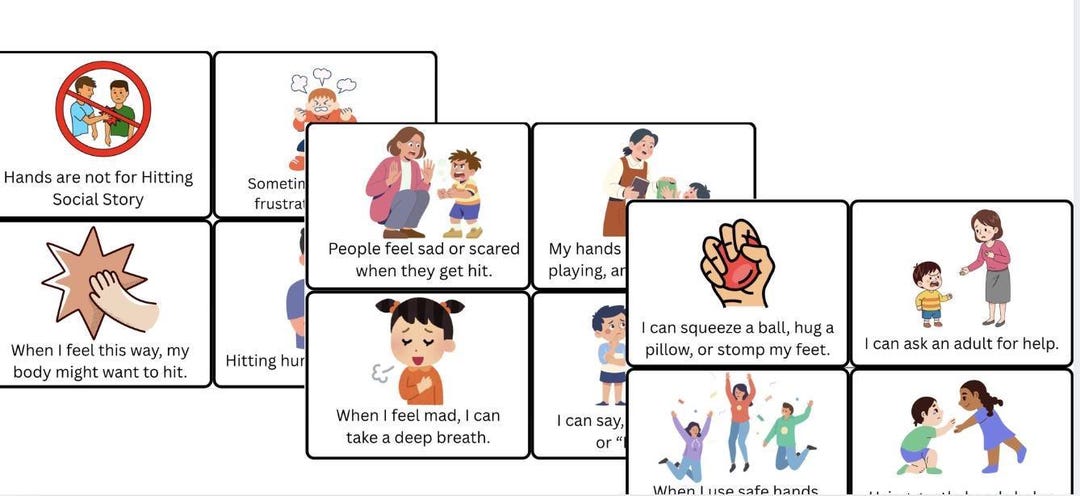Autism Social Story: Safe Hands Behavior Printable (digital PDF ...