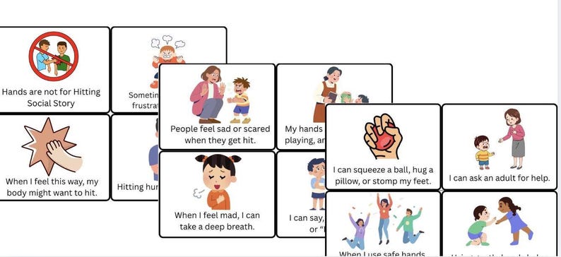 Autism Social Story: Safe Hands Behavior Printable (digital PDF ...
