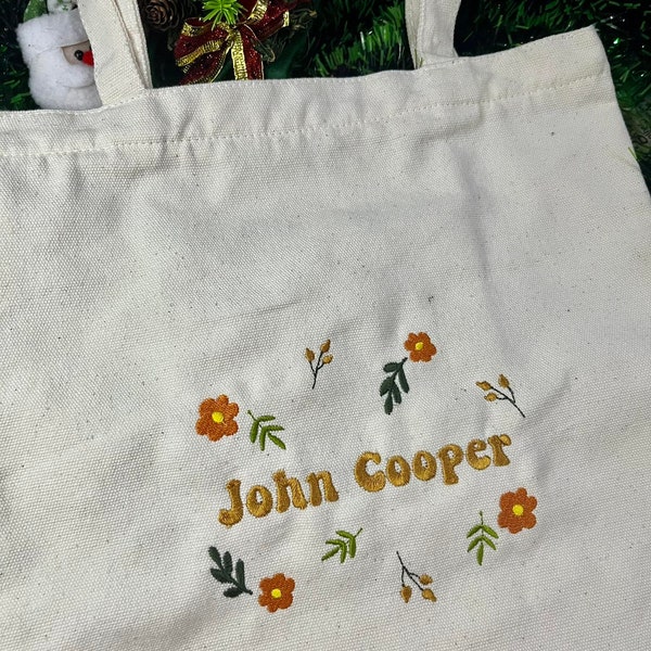 Embroidered Tote Bag - Etsy