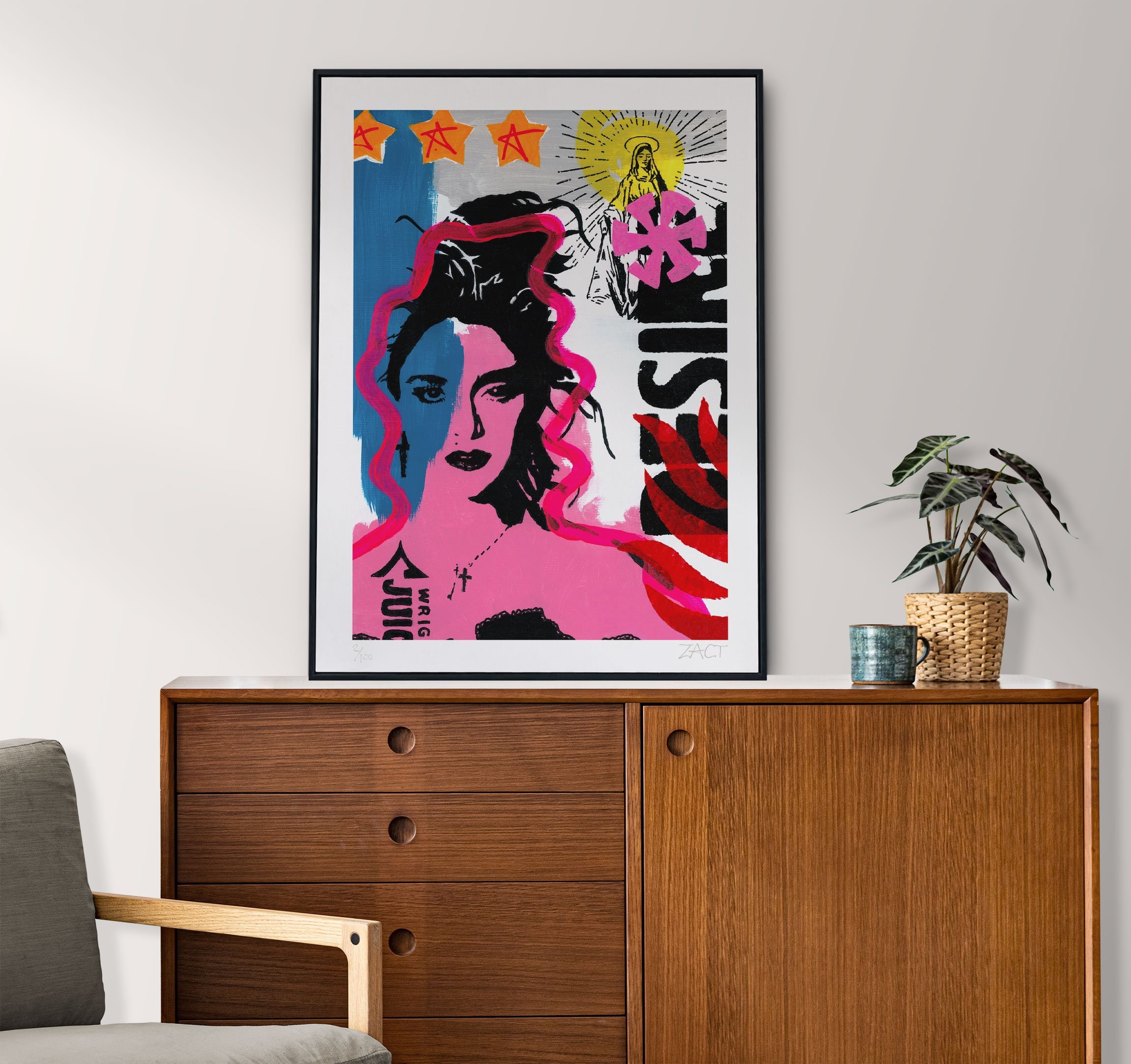 80's Madonna Pop Art Print Female Pop Star Print Music Street Art ...
