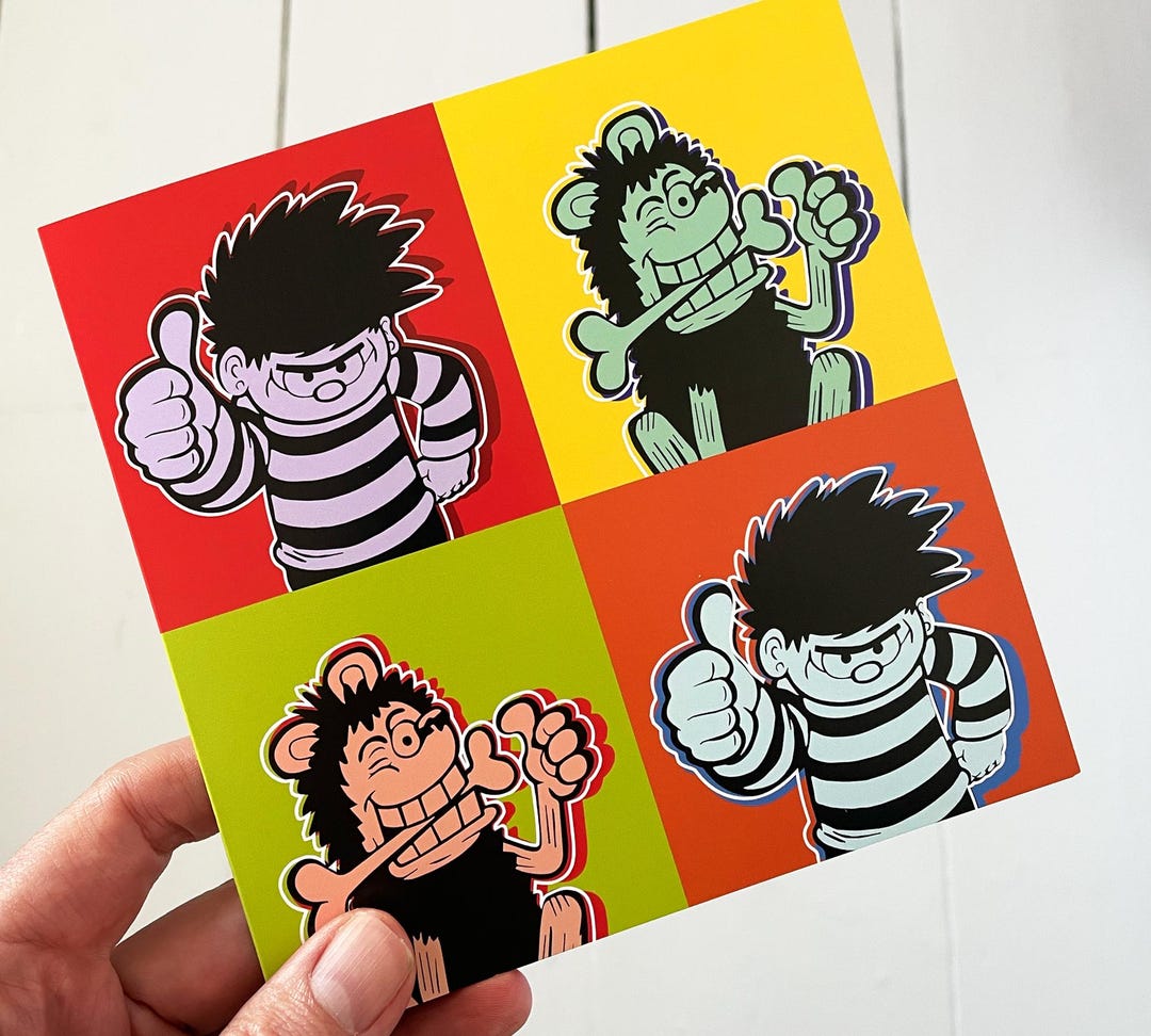 Dennis the Menace and Gnasher Beano Greetings Card | Fun and Bright ...