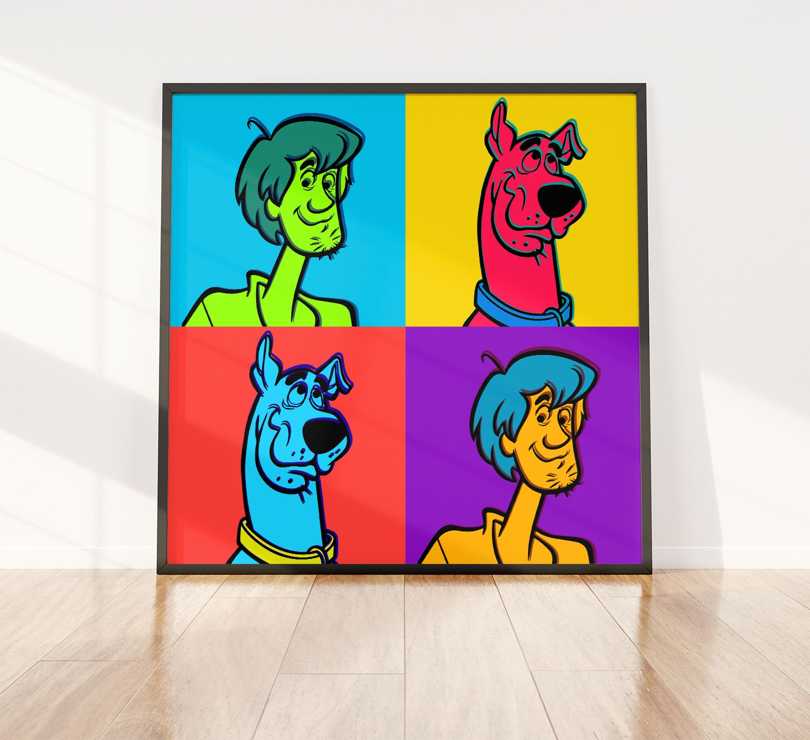 Warhol Scooby Doo & Shaggy Pop Art Print Scooby Doo Pop Art - Etsy
