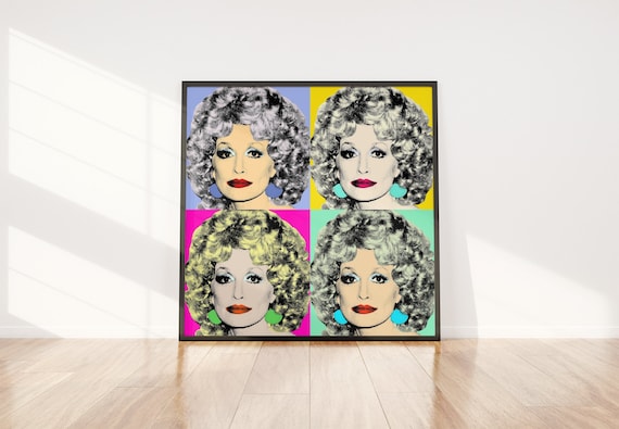 Warhol Dolly Parton Pop Art Print 80's Art British | Etsy