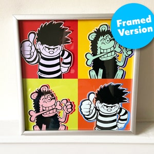 Warhol Dennis Menace & Gnasher Pop Art Print | Beano Pop Art | British ...