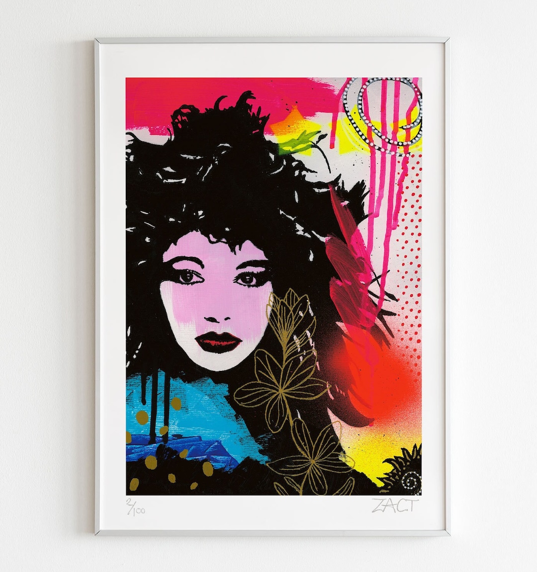 80's Kate Bush Pop Art Print | Female British Pop Stars Print | Music ...