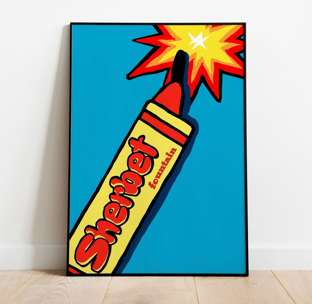 Sherbet Pop Art Food Print | Kids Sweets Wall Art Nostalgia ...