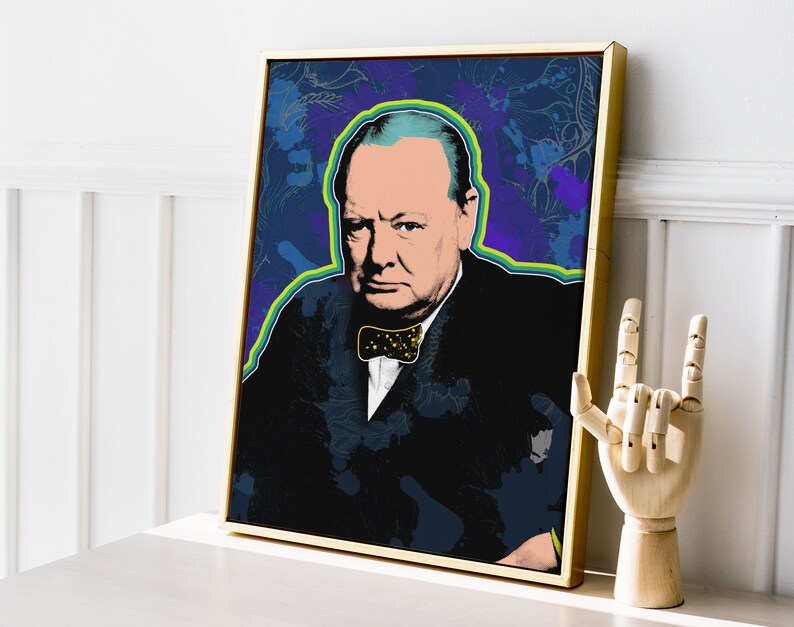 Warhol Winston Churchill Pop Art Print: British Prime Minister - Etsy UK