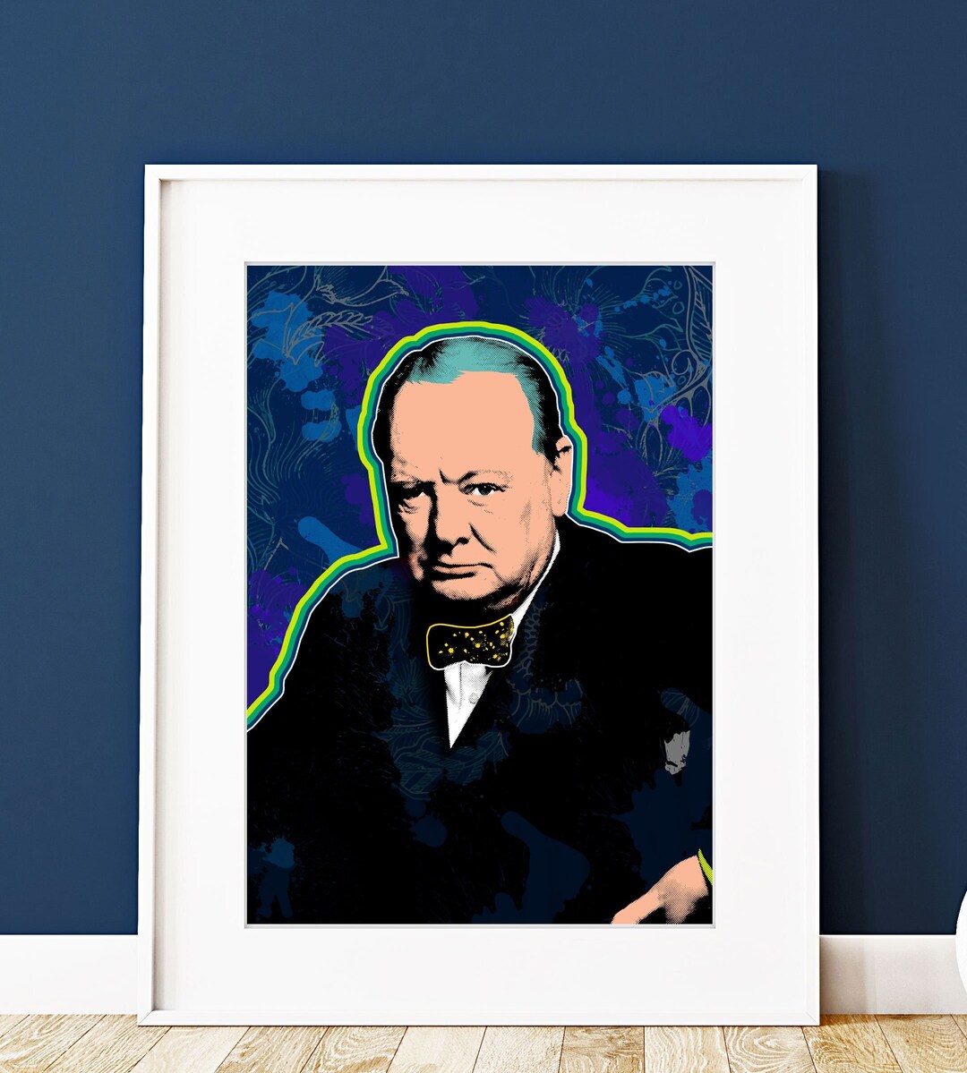 Warhol Winston Churchill Pop Art Print: British Prime Minister - Etsy