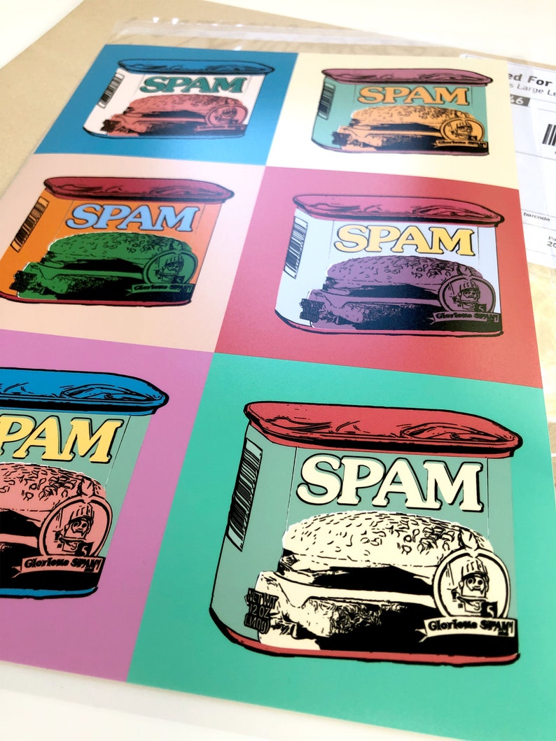 Warhol Spam Pop Art Print Kitchen Art British Wall Art - Etsy Warhol Spam Pop Art Print Kitchen Art British Wall Art - Etsy