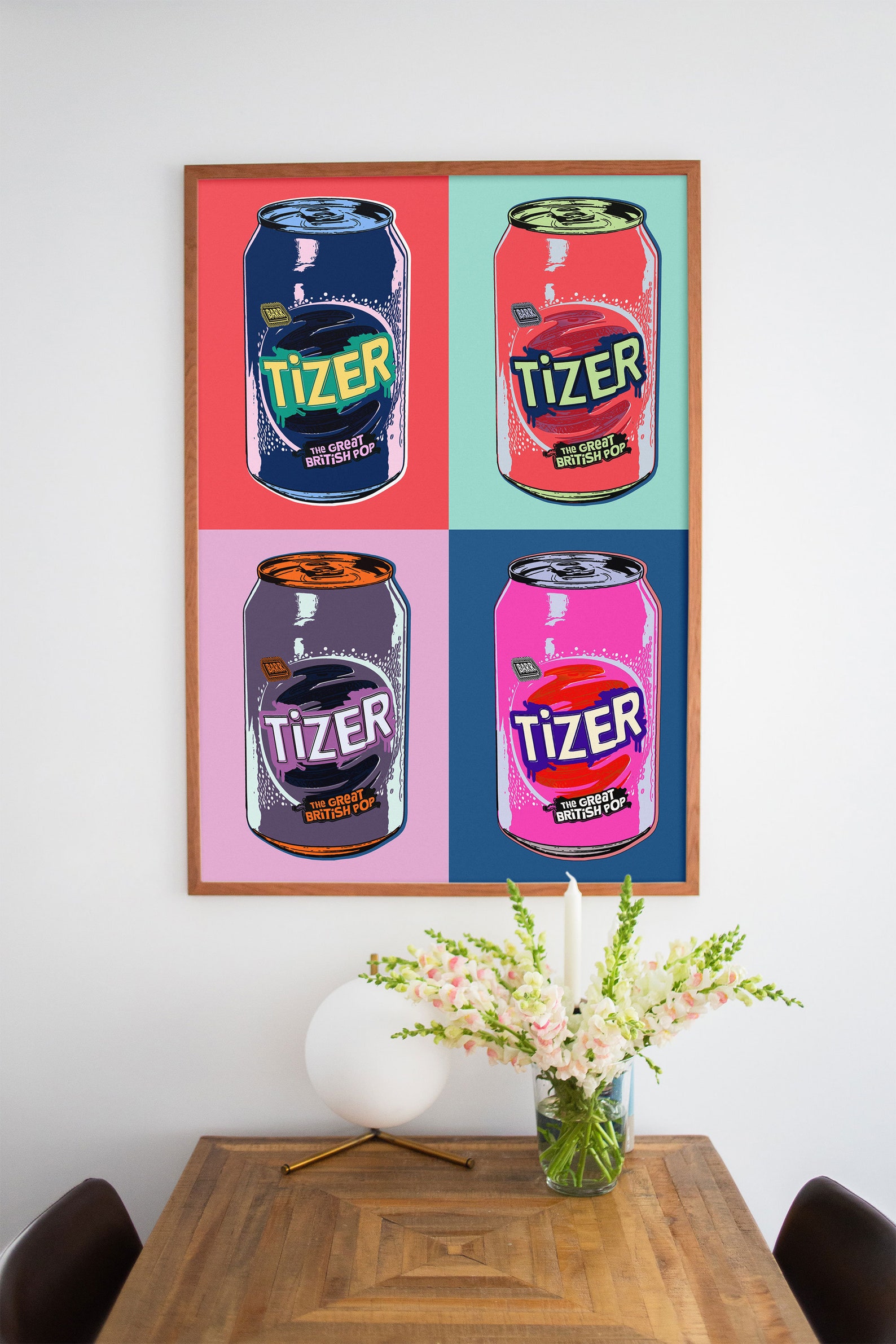 Warhol Pop Art Tizer Print | British Wall Art | Kitchen Poster - Etsy