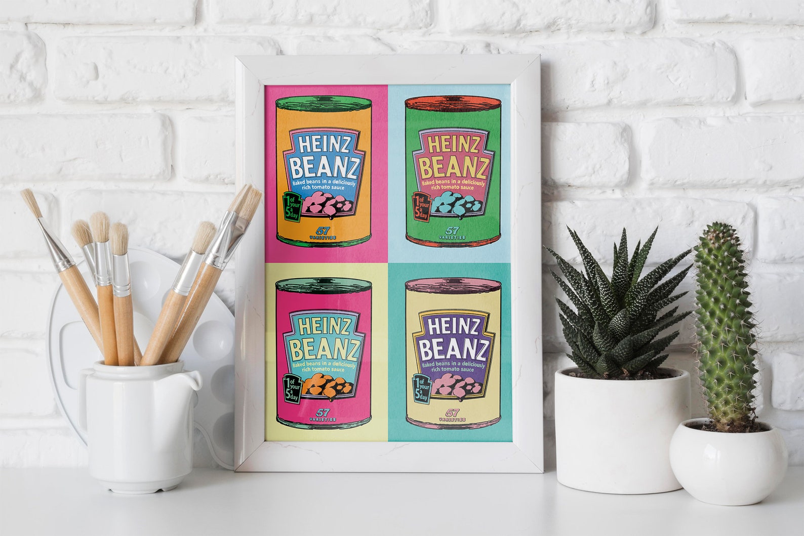Warhol Baked Beans Pop Art Print Kitchen Pop Art British - Etsy