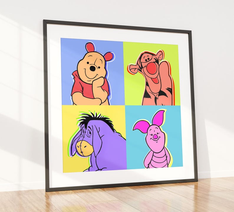 Winnie the Pooh Pop Art Print: Tigger, Piglet, Eeyore - Etsy