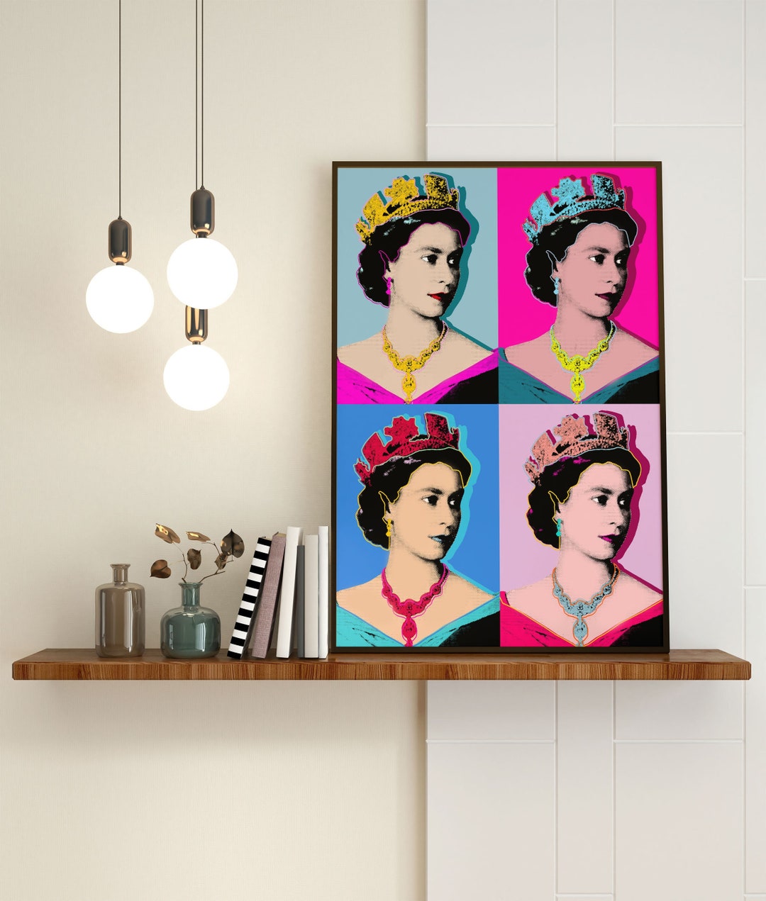 Warhol Queen Elizabeth Pop Art Print | Royal Jubilee Art | British Wall ...