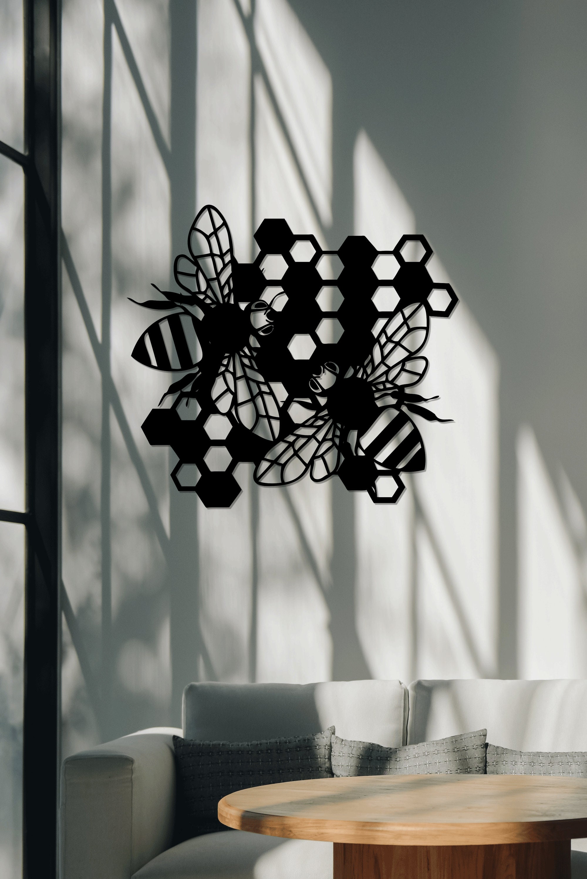 2 Bees Honeycomb Svg Laser Cut Files Dxf Glowforge Printable - Etsy Ireland