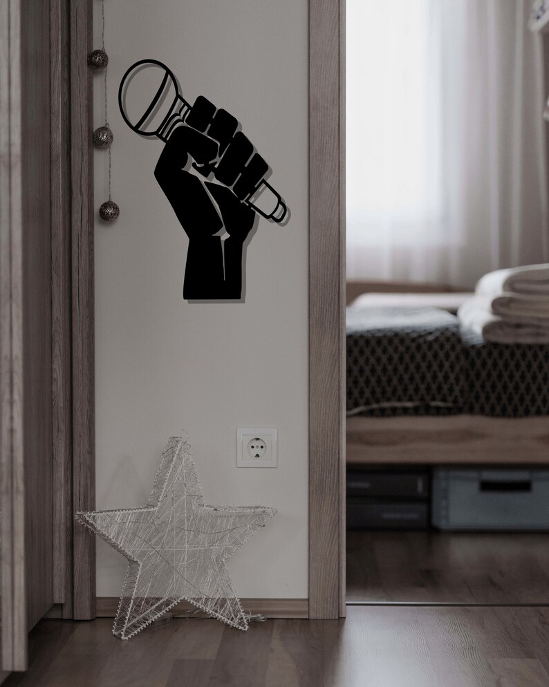 Microphone Svg Laser Cut Files Dxf Glowforge Printable Wall - Etsy