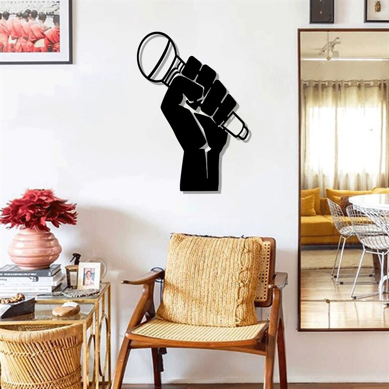 Microphone Svg Laser Cut Files Dxf Glowforge Printable Wall - Etsy