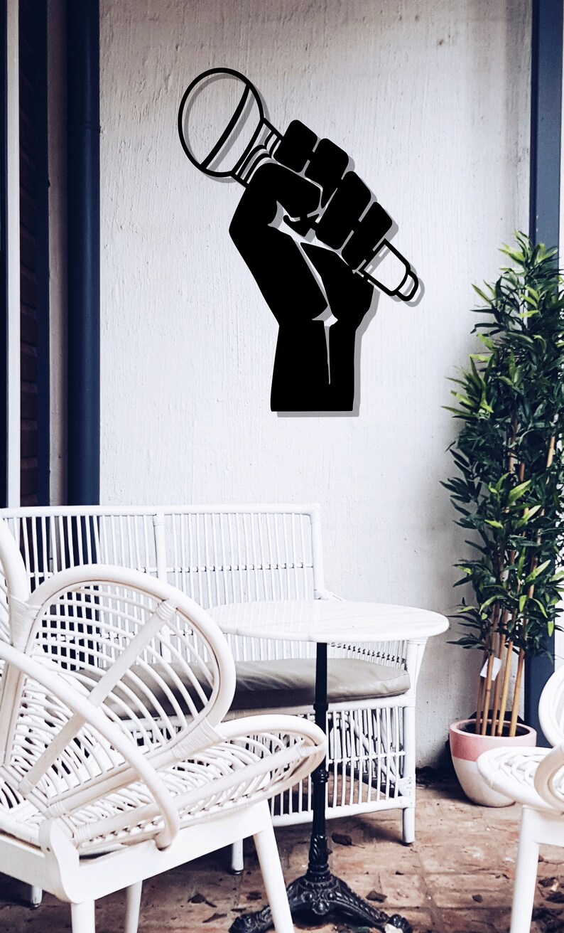 Microphone Svg Laser Cut Files Dxf Glowforge Printable Wall - Etsy