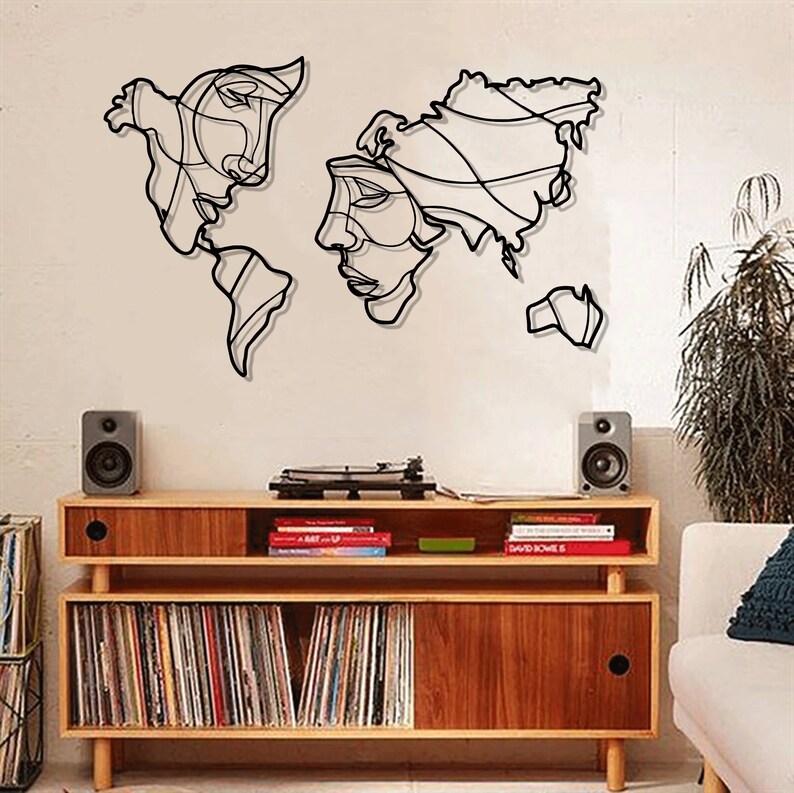 World Map Faces Svg Laser Cut Files Dxf Glowforge Printable - Etsy Ireland