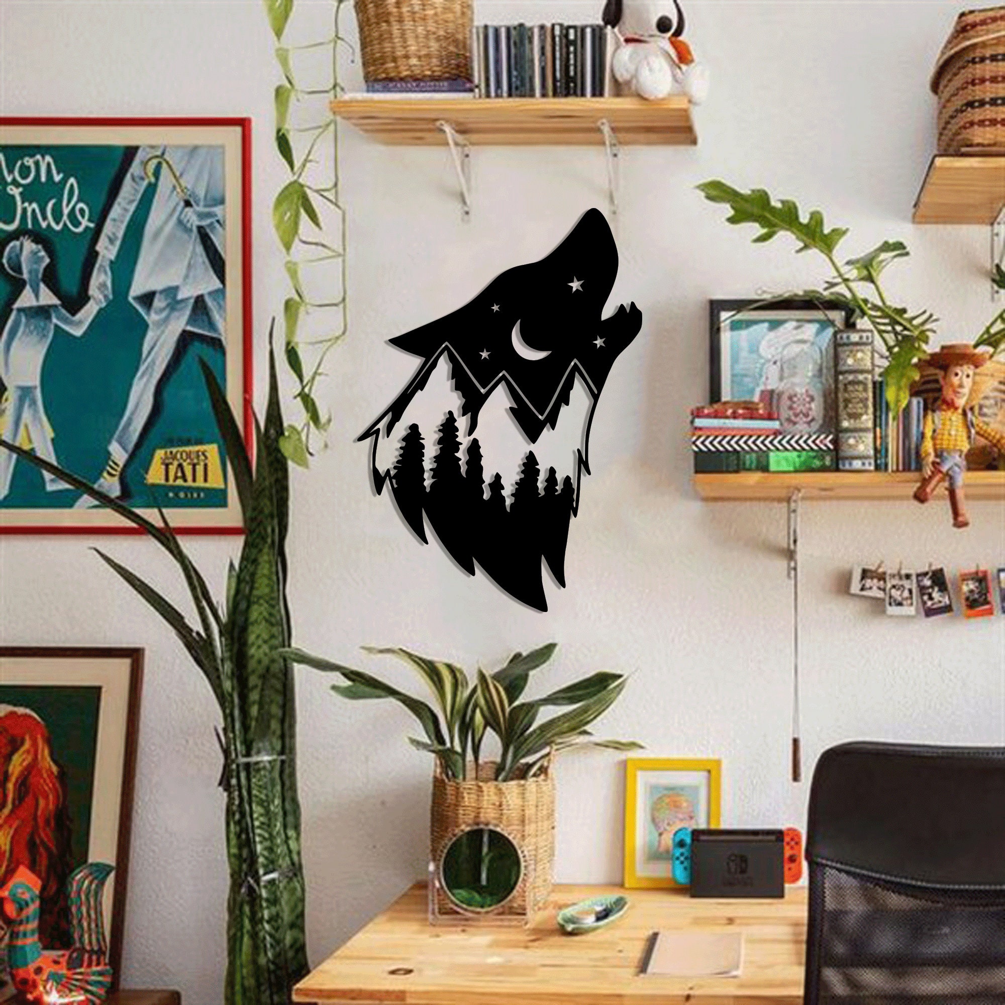 Lobo aullando Night Svg Laser Cut Files Dxf Glowforge - Etsy México