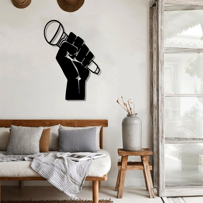 Microphone Svg Laser Cut Files Dxf Glowforge Printable Wall - Etsy